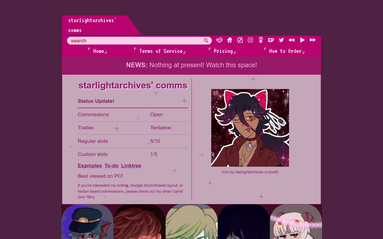 starlightarchives' comms